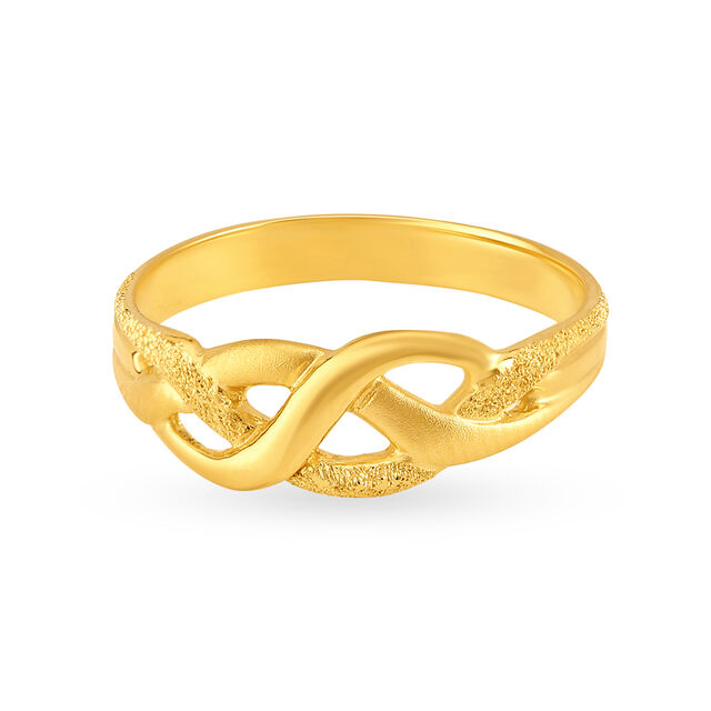 Shimmering Braided Gold Ring
