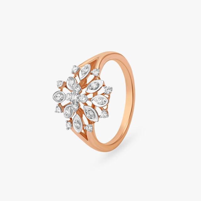 Enticing Floral Diamond Ring