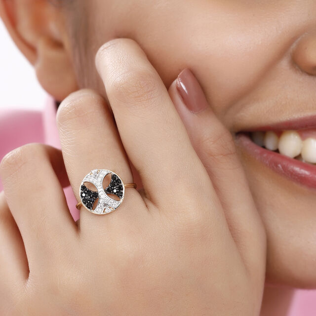 14KT Yellow Gold Classy Abstract Diamond Ring