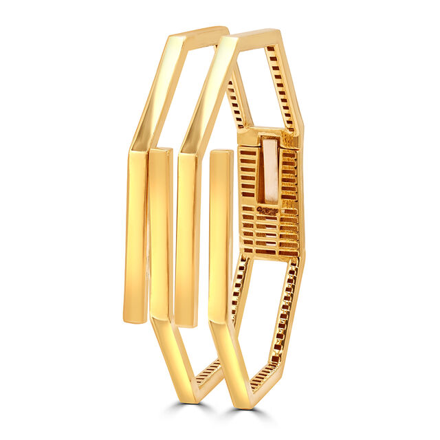 18KT Bold Reflections Spiral Gold Bangle Series