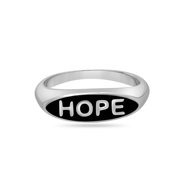 925 Silver Hope Signet Ring