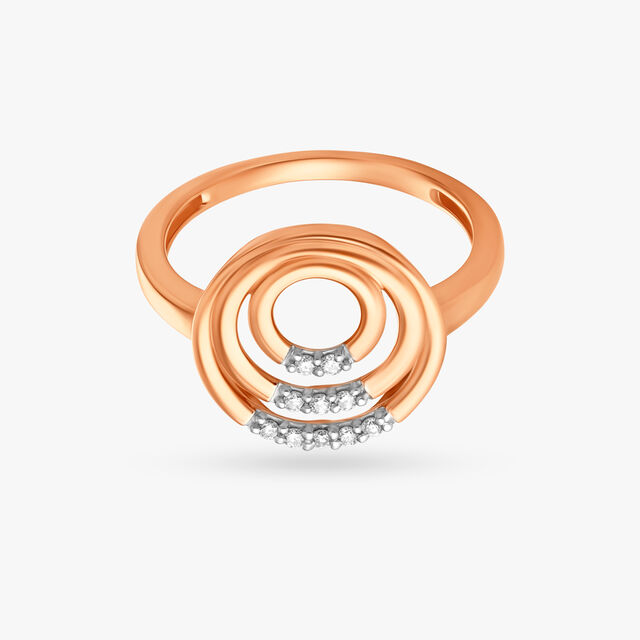 Concentric Circles Diamond Ring