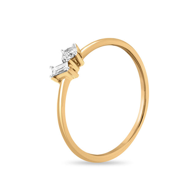 18KT Yellow Gold Two Stone Diamond Ring