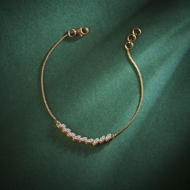 Leafy Brilliance Diamond Bracelet