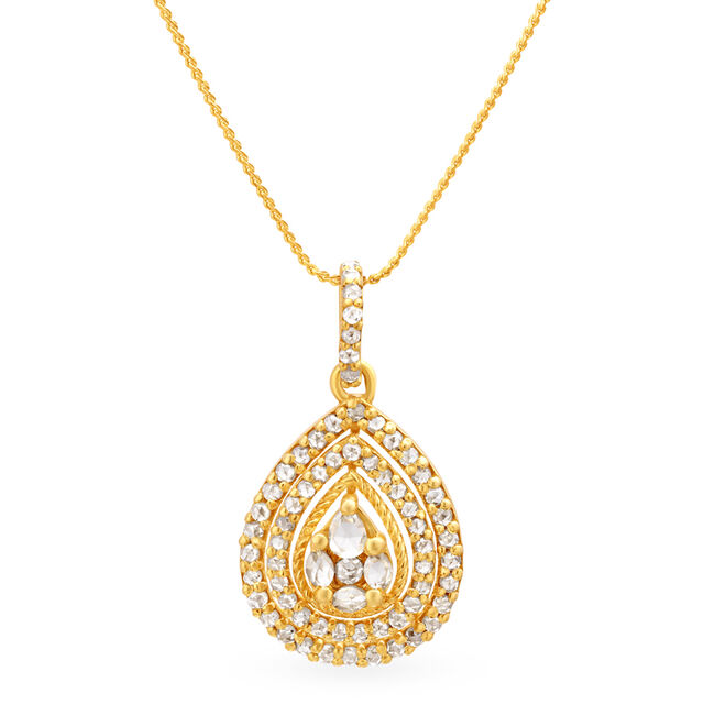 Resplendent Diamond Chakri Gold Pendant