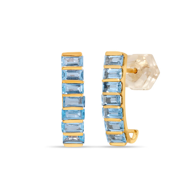 14KT Yellow Gold Glacial Aura Diamond Stud Earrings