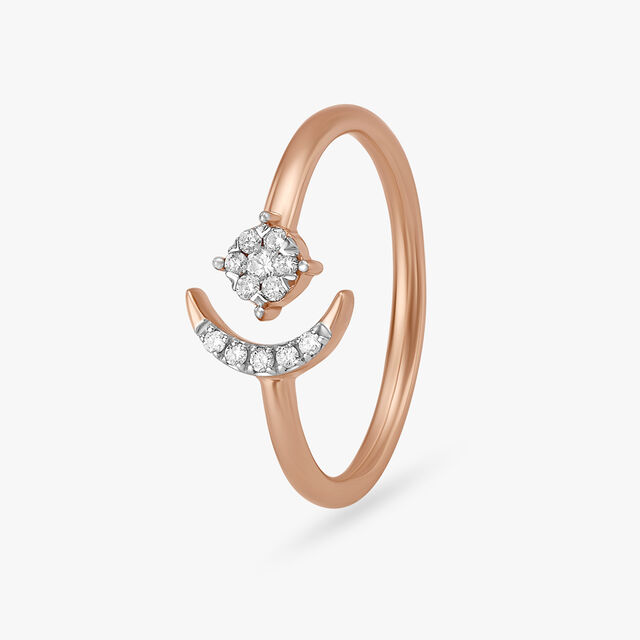 Dainty Moondrop Diamond Ring
