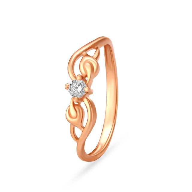 Elaborate Rose Gold Finger Ring