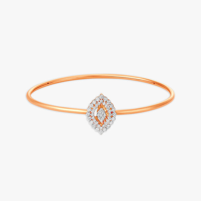 Oval Shaped Fancy Diamond Bangle