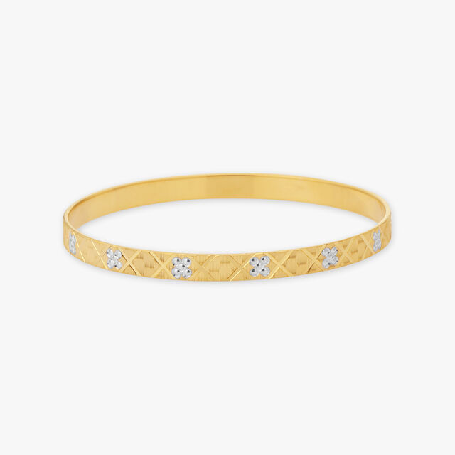 Rhodium Gold Bangle Set