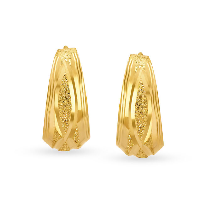 Shimmering Subtle Gold Hoop Earrings