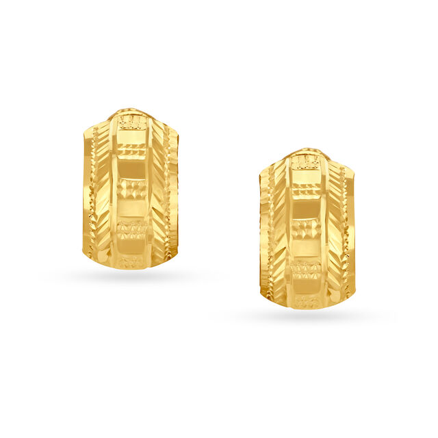Modern Gold Stud Earrings