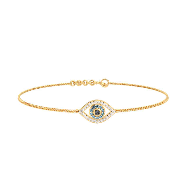 14KT Yellow Gold Evil Eye Bracelet