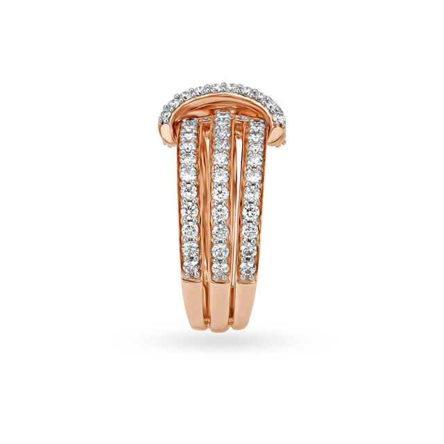 Palatial Ruby Studded Diamond Finger Ring
