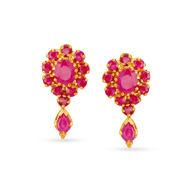 Dwisha Ruby Stud Earrings
