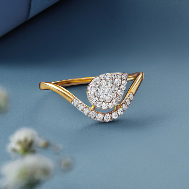 Dewdrop Diamond Finger Ring