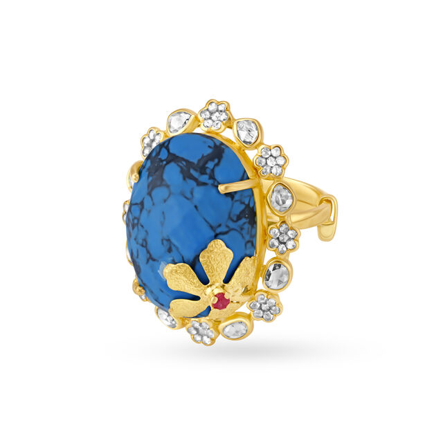 Enchant Ring with Un-cut Diamonds and English Polki