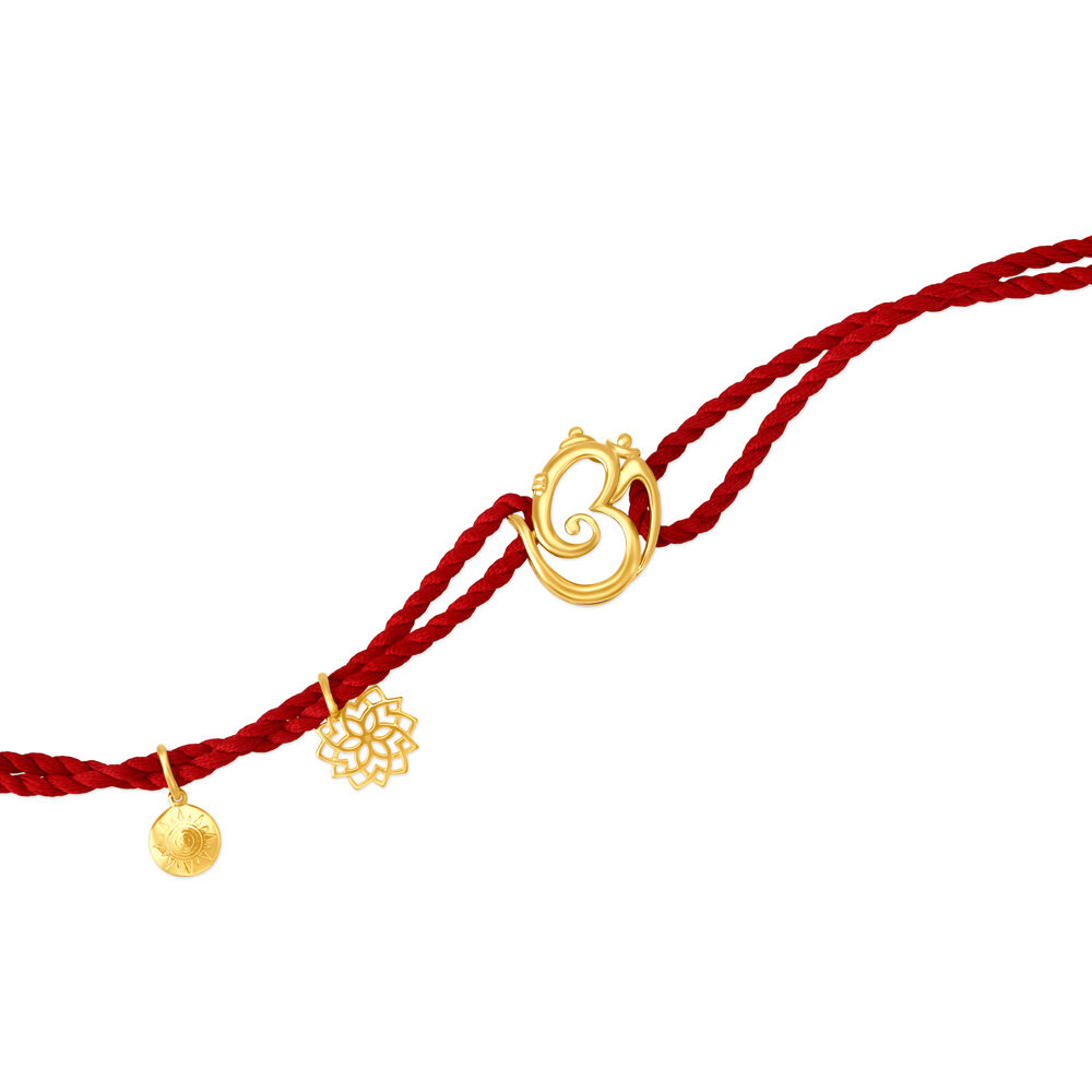 The Divinity of Ganesha and Om Rakhi and Pendant in 22 Karat Gold