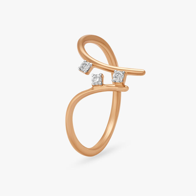 Modish zipper Diamond ring