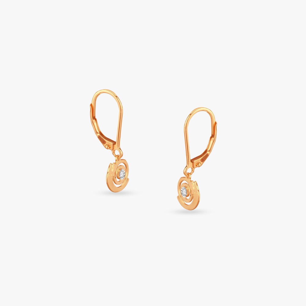 Buy Gold Diamond Earrings for Kids Tanishq Online Store