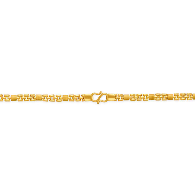 Striking Yellow Gold Square Link Chain