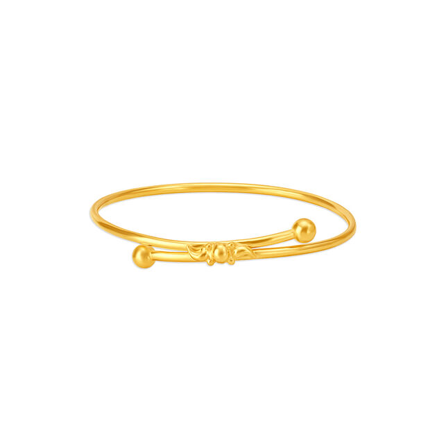 Traditional Gold Tube Bangle Set for Kids