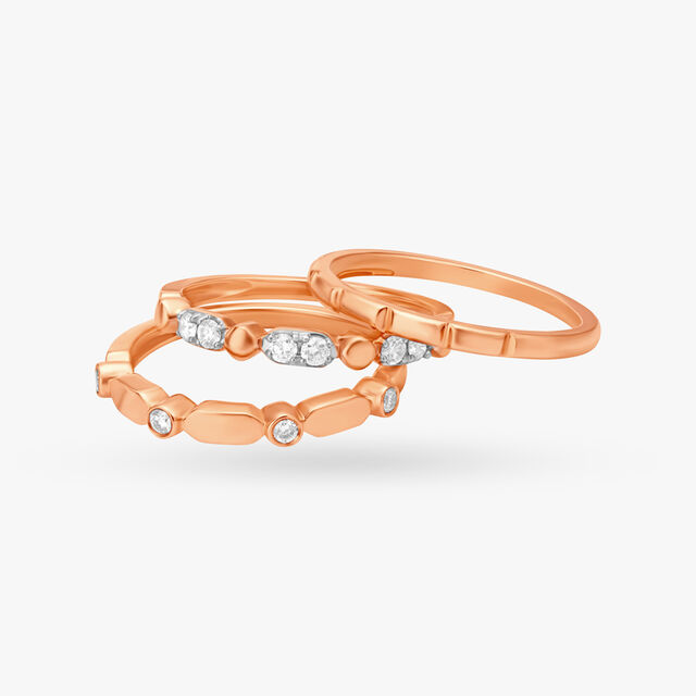 Elegant Stackable Diamond Rings