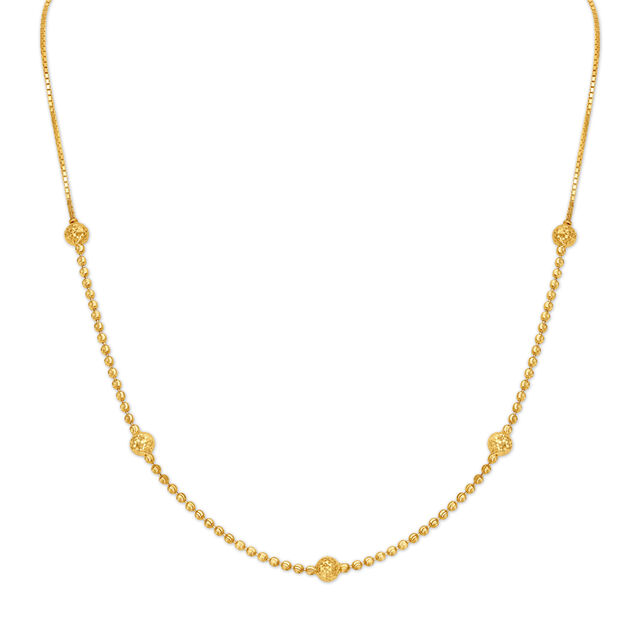 Ravishing Beaded Gold Chain