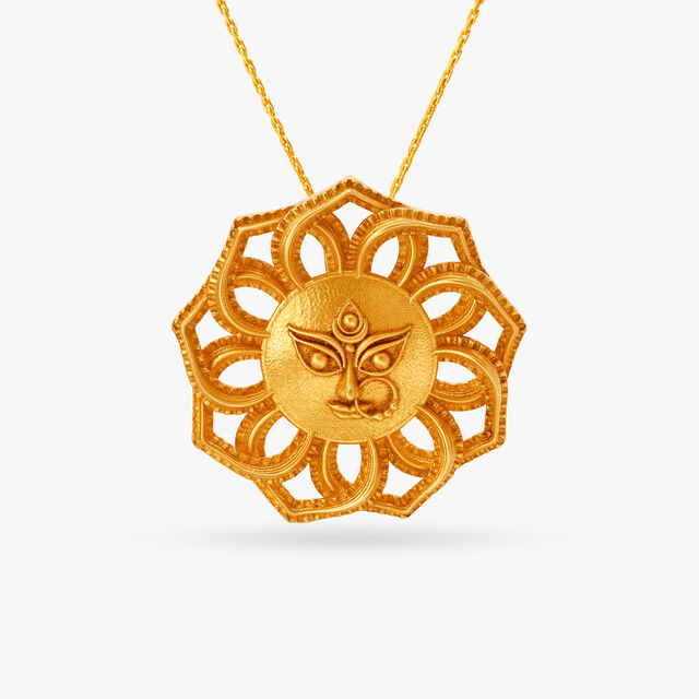 Striking Goddess Durga Pendant