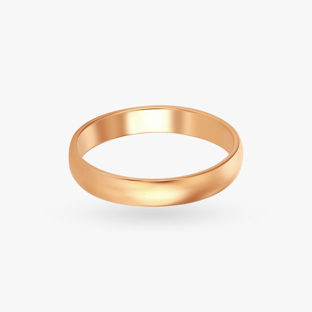 Curved Gold Finger Ring