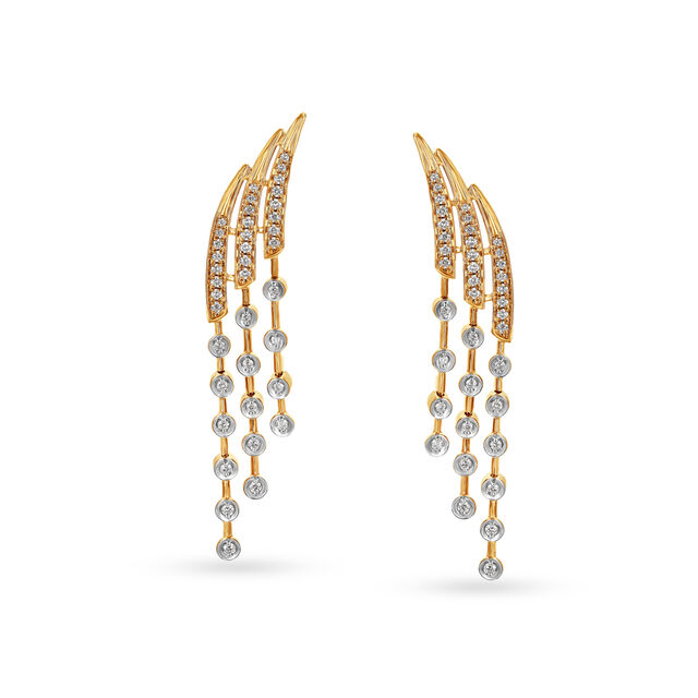 Surreal Diamond Necklace Set in Yellow and White Gold