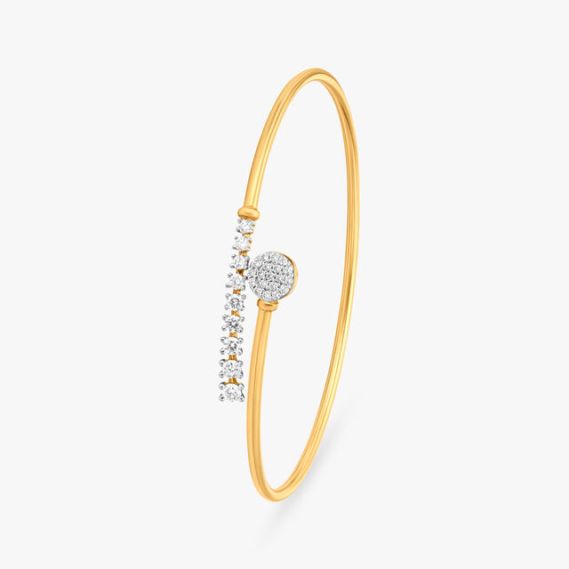 Gleaming Overlap Diamond Bangle