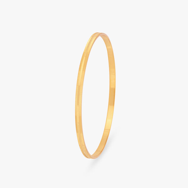 Rhodium Accented Gold Bangles