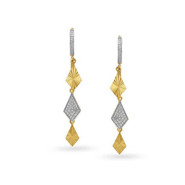 Twinkling Subtle Diamond Drop Earrings
