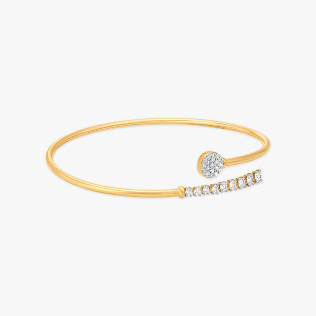 Gleaming Overlap Diamond Bangle