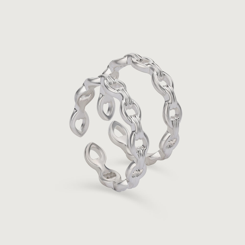 Linked Splendour Silver Toe Ring for Women