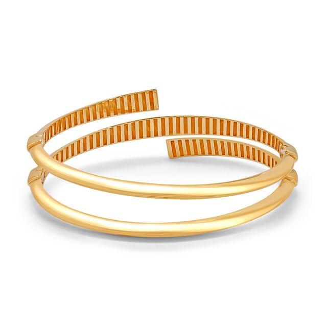 18KT Spiral Of Radiance Yellow Gold Bangle