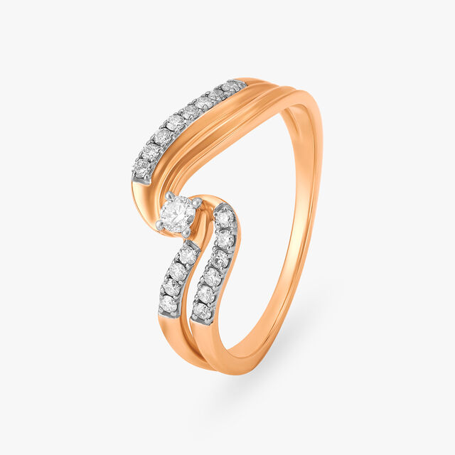 Classic Wavy Diamond Ring