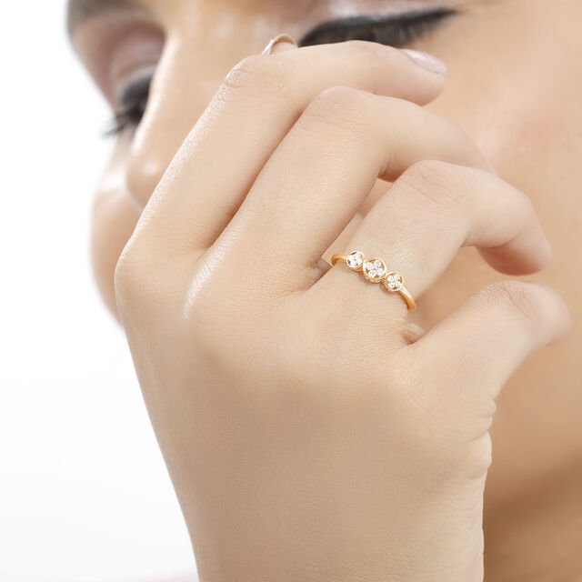 18KT Rose Gold Oculus Diamond Ring