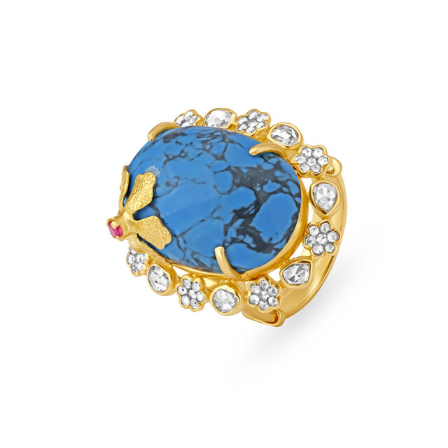 Enchant Ring with Un-cut Diamonds and English Polki