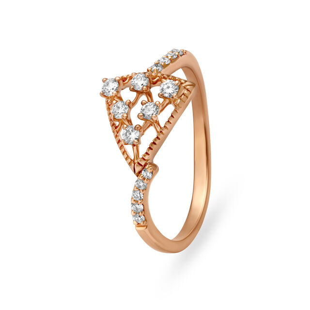 Contemporary Rose Gold Finger Ring