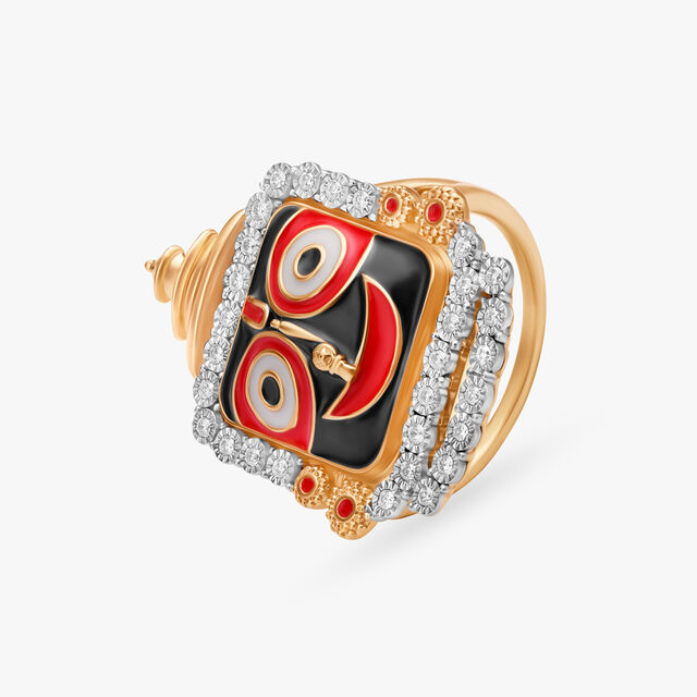 Vibrant Lord Jagannath Diamond Ring