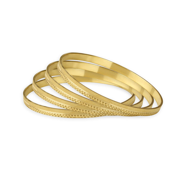 Textured Glossy Gold Bangle