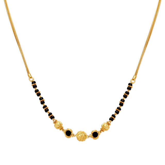Stylish Carved Orb Mangalsutra