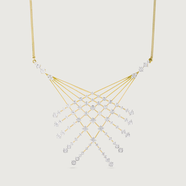 Midnight Glint Gold & Diamond Necklace