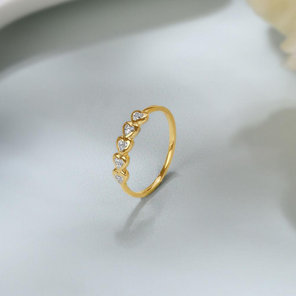 Radiant Love 14KT Gold Diamond Finger Ring Tanishq Online Store