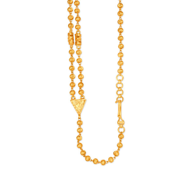 Dual Row Bead Gold Chain