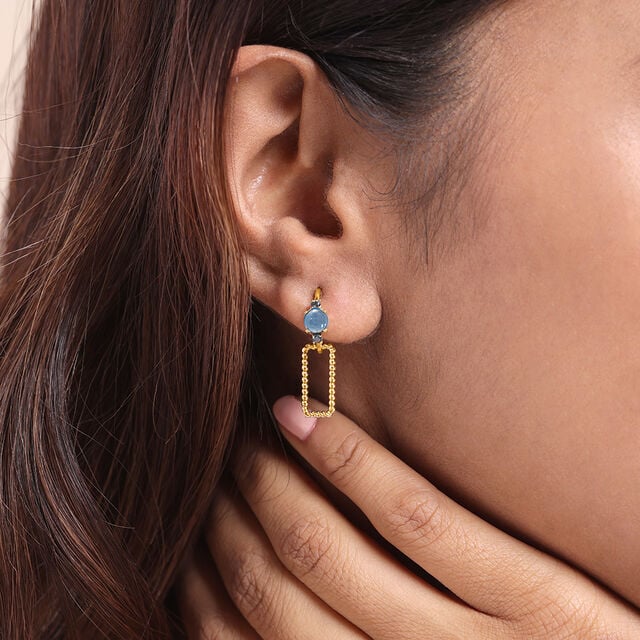 Blue Elixir 14KT London Blue Topaz Drop Earrings