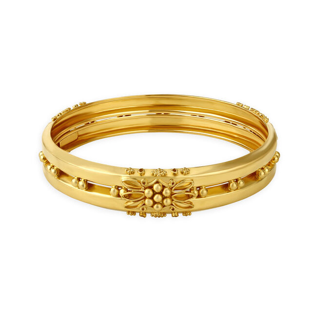 Floral Gold Bangles