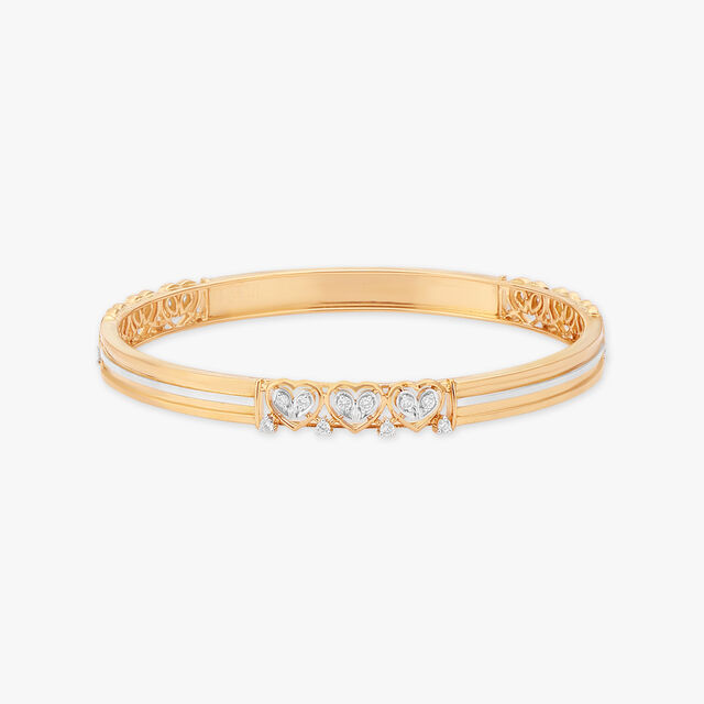 Twinkling Heart Diamond Bangle
